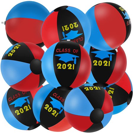 10 Pieces Class of 2021 Inflatable Beach Balls Graduation Ball ...