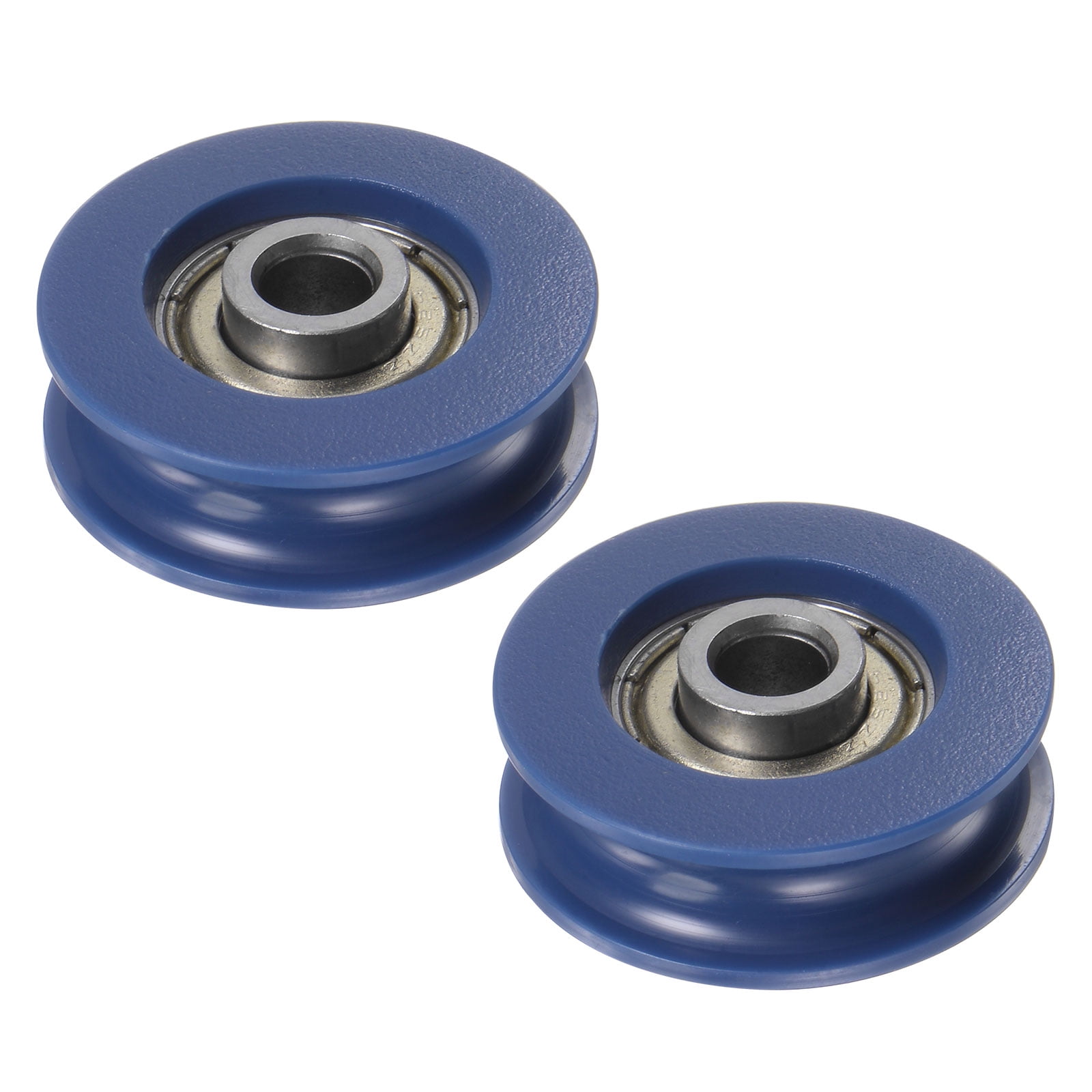2 Pack U Type Groove Pulley Nylon Coated Roller Bearing 5x25.5x10mm U ...