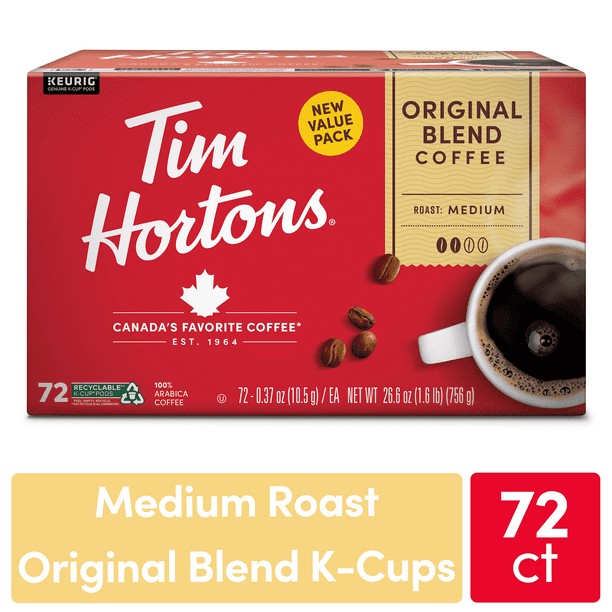 Tim Hortons Original Blend Medium Roast K-Cup Coffee Pods for Keurig ...