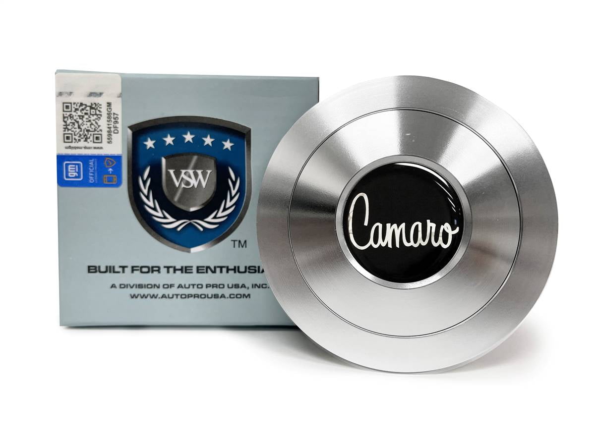 VSW 9-Bolt Premium Billet Horn Button with Camaro Script Emblem ...