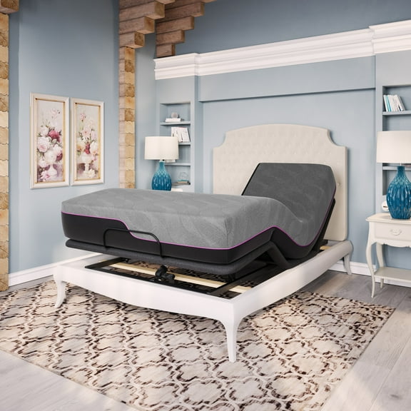 Sven & Son Essential Adjustable Bed Base (Frame) + 14 in Hybrid Spring ...