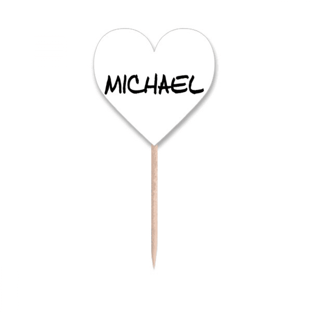 Special letra nombre inglés Michael Etiqueta del corazón de la bandera ...