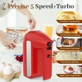 5-Speed Electric Hand Mixer, 800W Handheld Mixer with Turbo for Baking ...