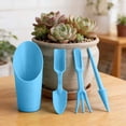 4 Pcs Mini Plastic Garden Tool Set With Shovel Soil Cup & Bucket Shovel ...