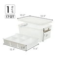 Citylife 17 Qt Bins with Lids - 5 Grid Tray Craft & Toy Organizer for ...