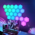 Hinzonek 8pcs Hexagon Lights with Remote, Smart DIY Hexagon Wall Lights ...