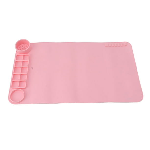 Silicone Craft Mat Pink 19.7in Long 11in Wide Dividers Design Anti Slip ...