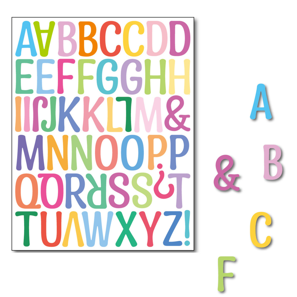 Multicolor Letter Stickers Self Adhesive Grad Letter Stickers for ...