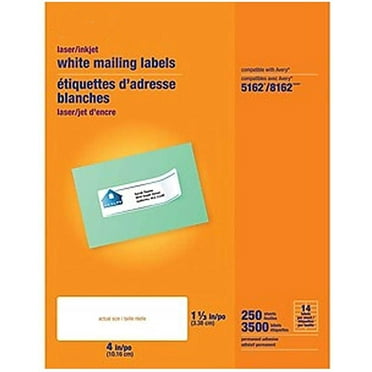 Maco Laser/Ink Jet White Address Labels, 1 x 2-5/8 Inches, 100 Sheets ...