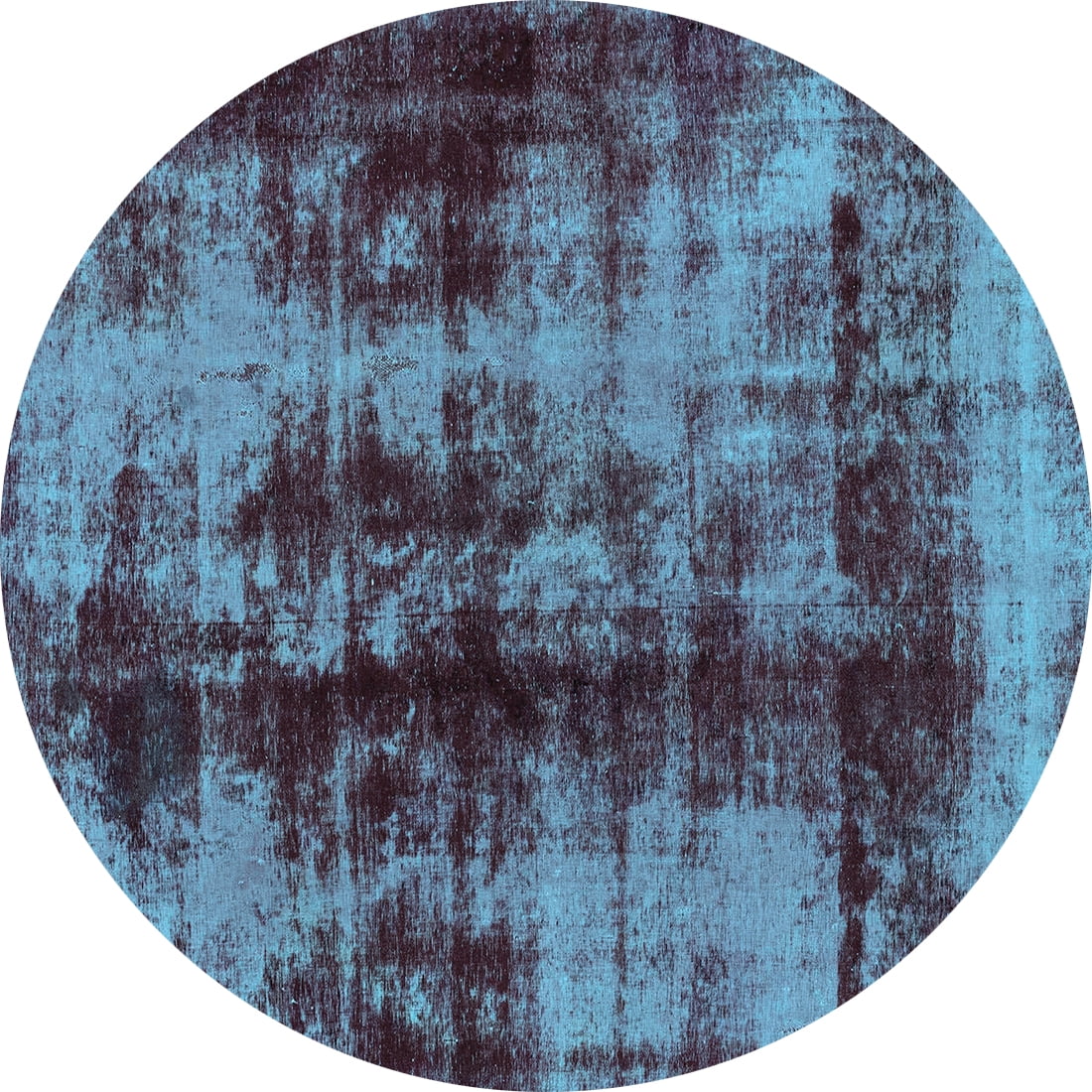 Ahgly Company Indoor Round Abstract Light Blue Modern Area Rugs, 6 ...