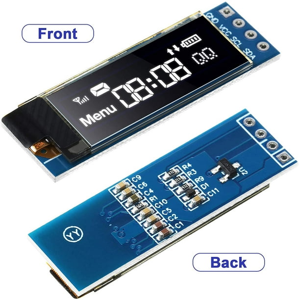 10 Pieces 0.91 Inch OLED Display Module Driver IIC I2C Serial Self ...