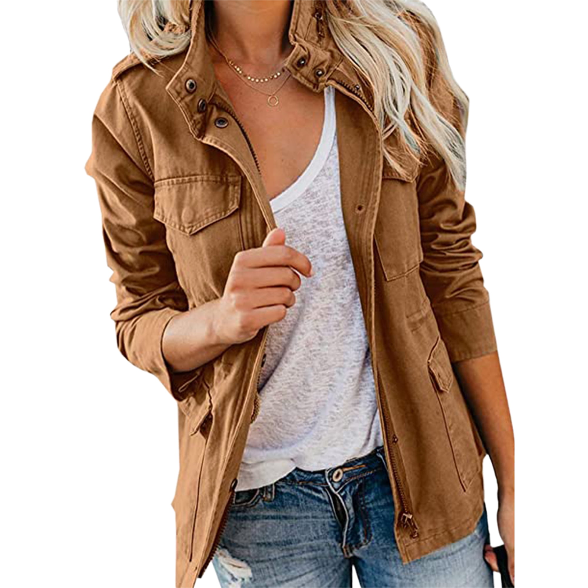 Click here for Bellella Women Coat Solid Color Military Jacket Lo... prices