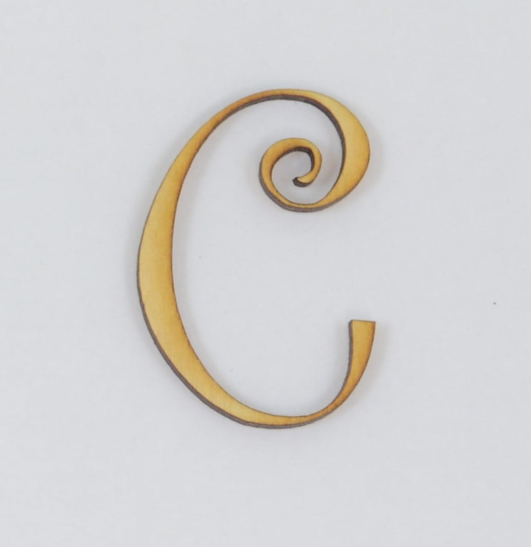 1 Pc, 5 Inch X 1/4 Inch Thick Wood Letters C In The Curlz Font Great ...