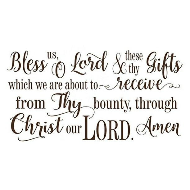 Wall Decal Bless Us O Lord.. Vinyl Lettering Wall Decal Religious ...