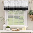 2 Pack Valances for Windows, Black White Striped Window Valances for ...