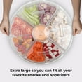 Chef's Star Clear Acrylic Serving Tray, Extra Large, 8 Compartments ...