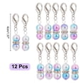 1set 12Pcs Round Rainbow Plastic Imitation Pearl Pendant Stitch Markers ...