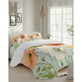 4 Piece Duvet Cover Set Full, Watercolor Poppy Flower Soft Breathable ...