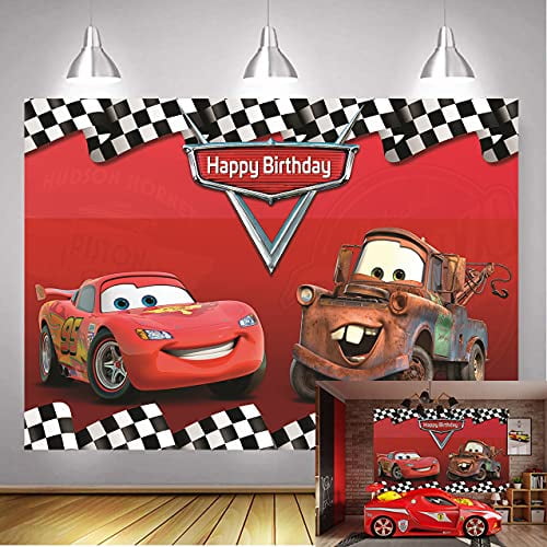 Cars Backdrop for Birthday Party Car Race Party Decoration Backgrounds ...