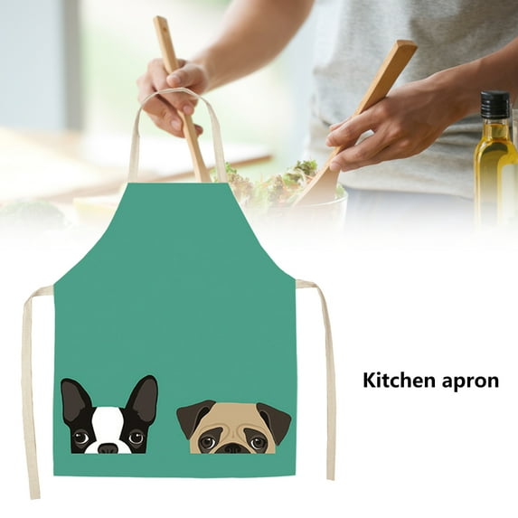 Dream Lifestyle Cute Dog and Cat Print Cooking Apron, Kitchen Bib ...