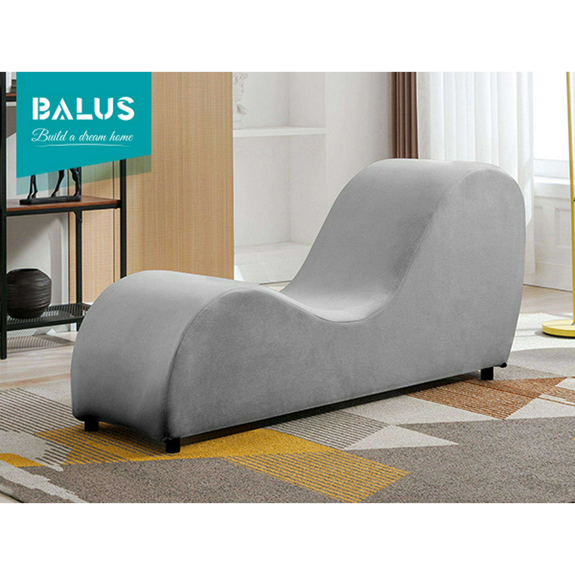 Click here for Balus Yoga Chaise Lounge Chair  Velvet Fabric Yoga... prices