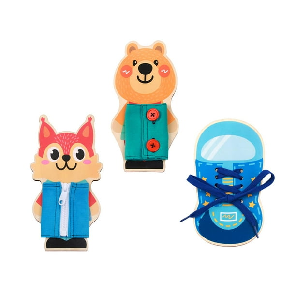 3 Pieces Dress Learning Board Montessori Educational Teaching Activity ...