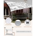 Farm Plant Leaf Sun Shade Sail 8' x 10', Gray and White Branch Leaves ...