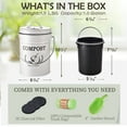 Kitchen Countertop Compost Bin, Farmhouse Pail, 1.0 Gallon, White with ...