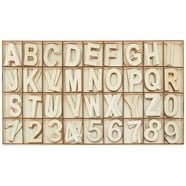 156Pcs Small Wooden Craft alphabet and letters Wood Cutouts with ...
