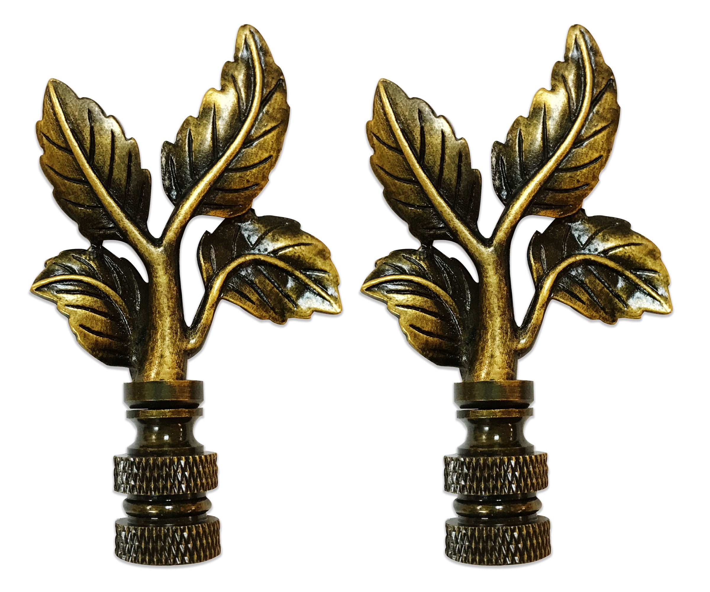 Royal Designs, Inc. Elegant Leaves Lamp Finial for Lamp Shade, F-5025AB ...