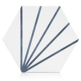 The Tile Project 9x10 Palm Bays Hexagon Light Blue Porcelain Tile (1 ...