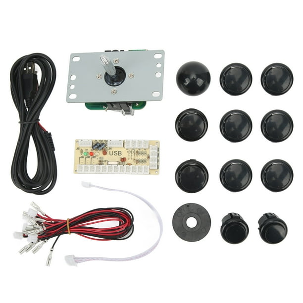 DIY USB Controller Computer Rocker Oval Ball Joysticks with Control Chip for Arcade Game Black ...
