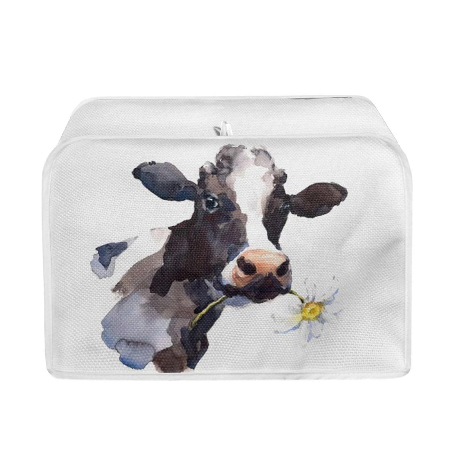 FKELYI Sunflower Milk Cow Painting Toaster Cover Foldable Toaster Dust ...