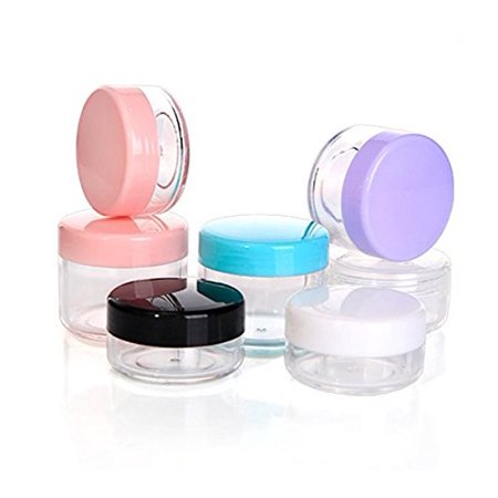 Lepai 10 Pieces Empty Clear Plastic Sample Containers with Lid, for ...