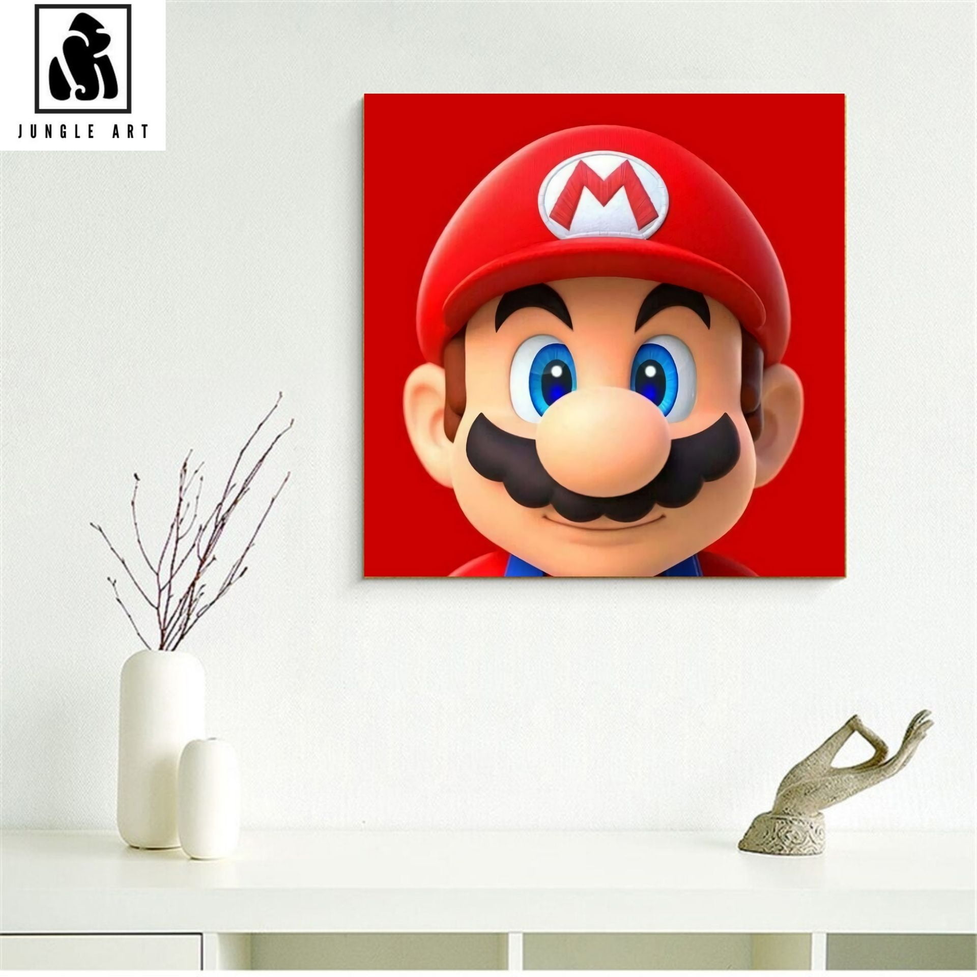 Cuadro Decorativo Mario Bros Mario Cara Canvas Listo Para Colgar ...