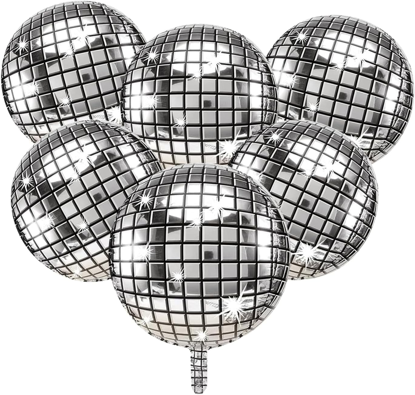 HNZHSL Globos de Bola de Discoteca 4D, 6 Piezas Globos de Fiesta de 22 ...