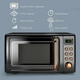 Costway 0.7Cu.ft Retro Countertop Microwave Oven 700W LED Display Glass ...