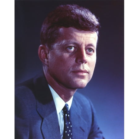 John Kennedy wearing a Blue Suit and a Polka Dot Necktie Photo Print ...