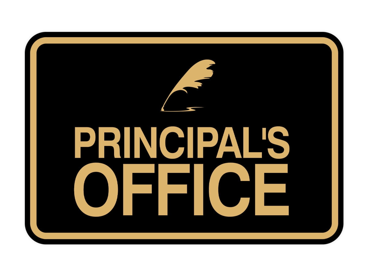 Signs ByLITA Classic Framed Principal's Office Sign (Black Gold ...