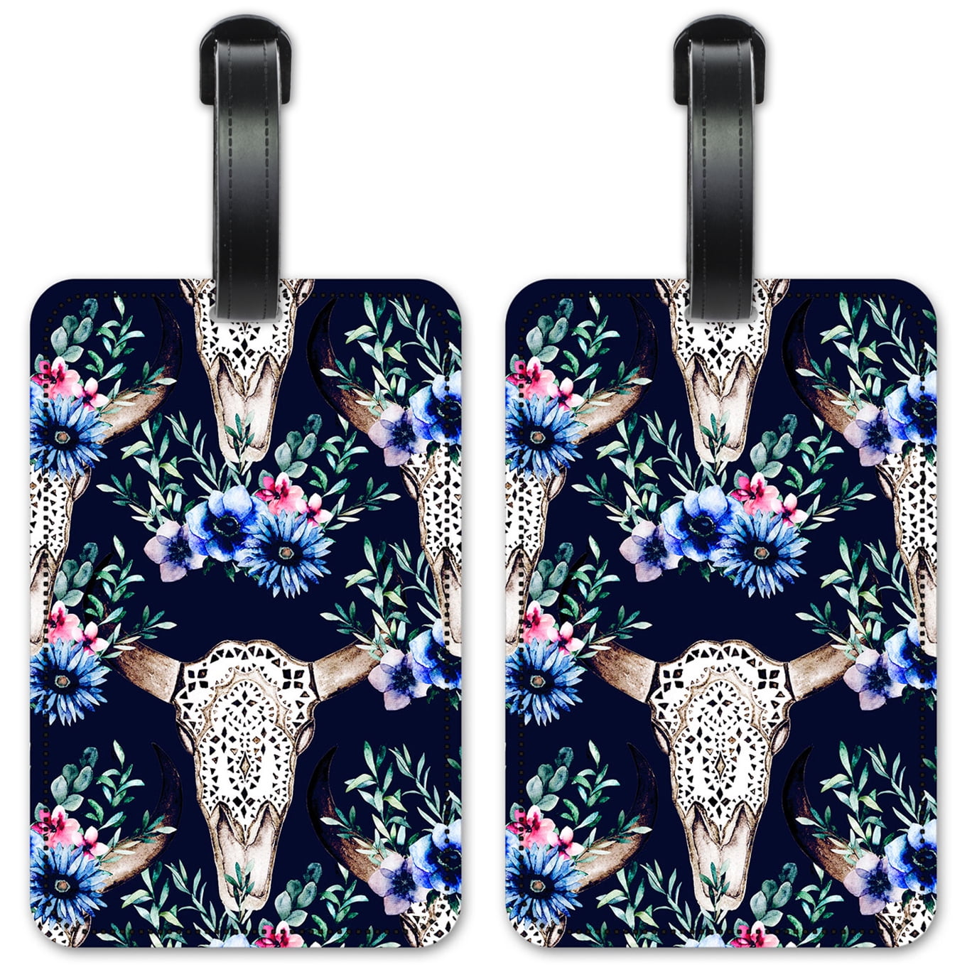 Skull Toss with Blue Background - Luggage ID Tags / Suitcase ...
