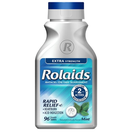 Rolaids Extra Strength Antacid Chewable Tablets, Mint - 96 Ea - Walmart ...