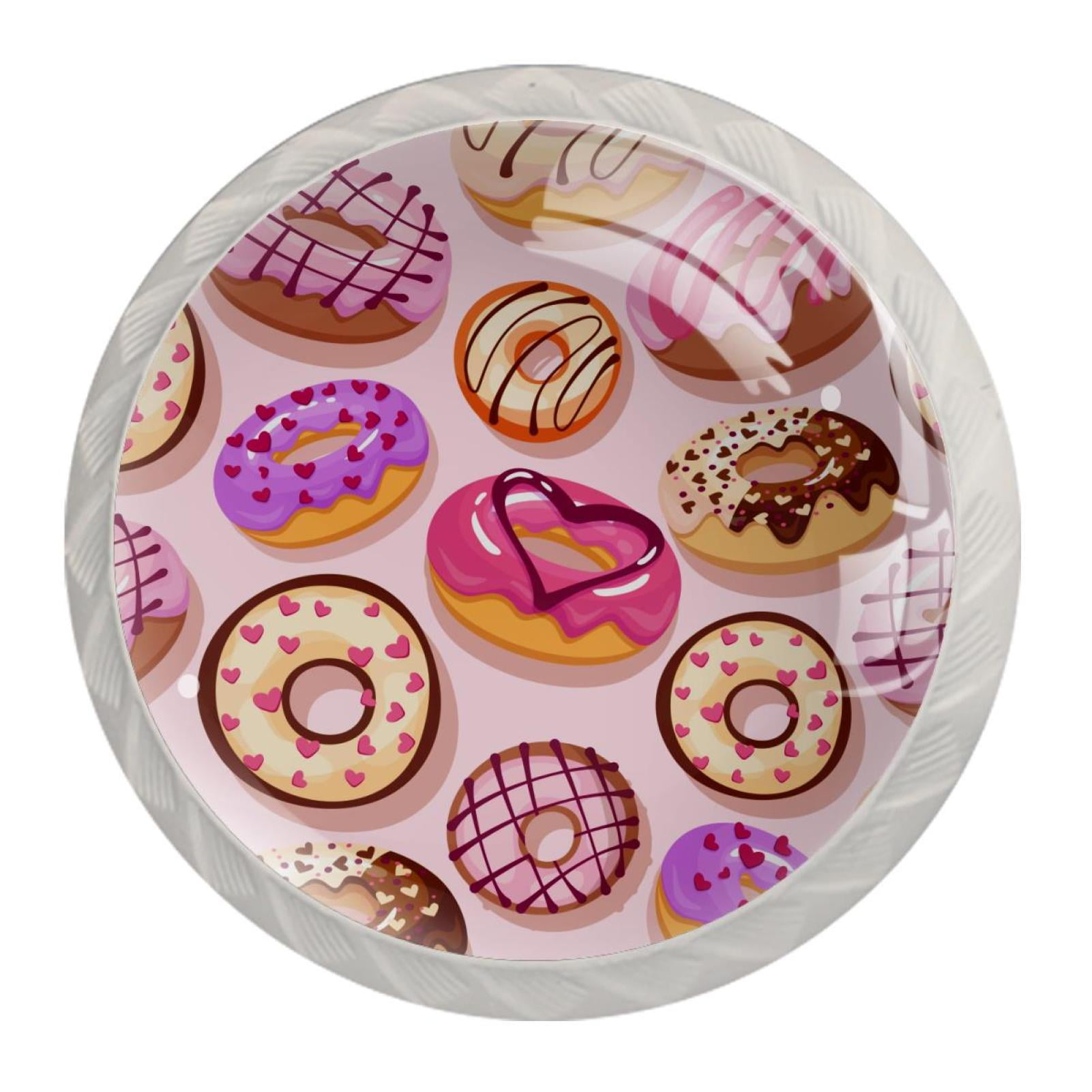 4 Pcs Donuts Knobs for Kitchen Cabinet Cupboard Dresser Bookcase Drawer ...