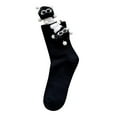 Black Stockings Women's Solid Color Stereo Doll Funny Detachable ...