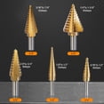 6 count Step Drill Bit Set, Unibit Drill Bits 50 Sizes with Automatic ...