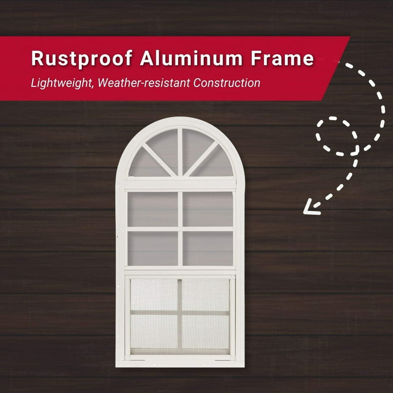 12x18 Window 12x12 White Shed Window, Flush Mount, 4x4 Grid, Great For ...