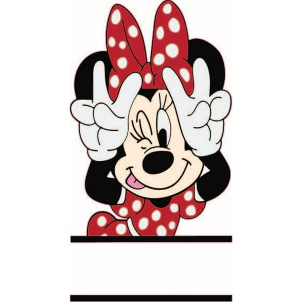 Minnie Mouse Cute Peace Cartoon Character Border Decors Wall Sticker ...