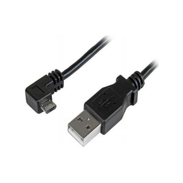 StarTech.com 1m 3 ft Slim Micro USB 3.0 Cable - M/M - USB 3.0 A to Right-Angle Micro USB - USB 3 ...