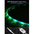 RGB+IC LED Strip Lights Outdoor, 91FT IP67 LED Light Strip with App ...