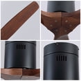 52" Farmhouse Black Ceiling Fan,6 Speed Quiet DC Motor, Reversible 3 ...