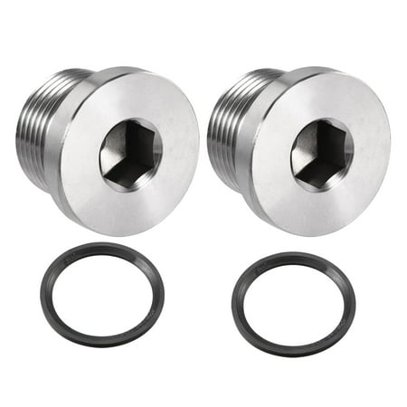 Uxcell Stainless Steel Inner Hex Head M22x1.5 Pipe Fitting Plug with ...